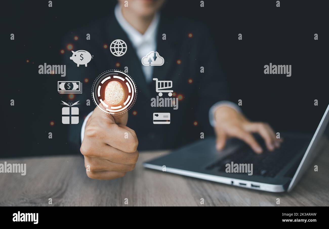 Fingerprint Scan Provides Security Access With Biometrics Identification Business Technology