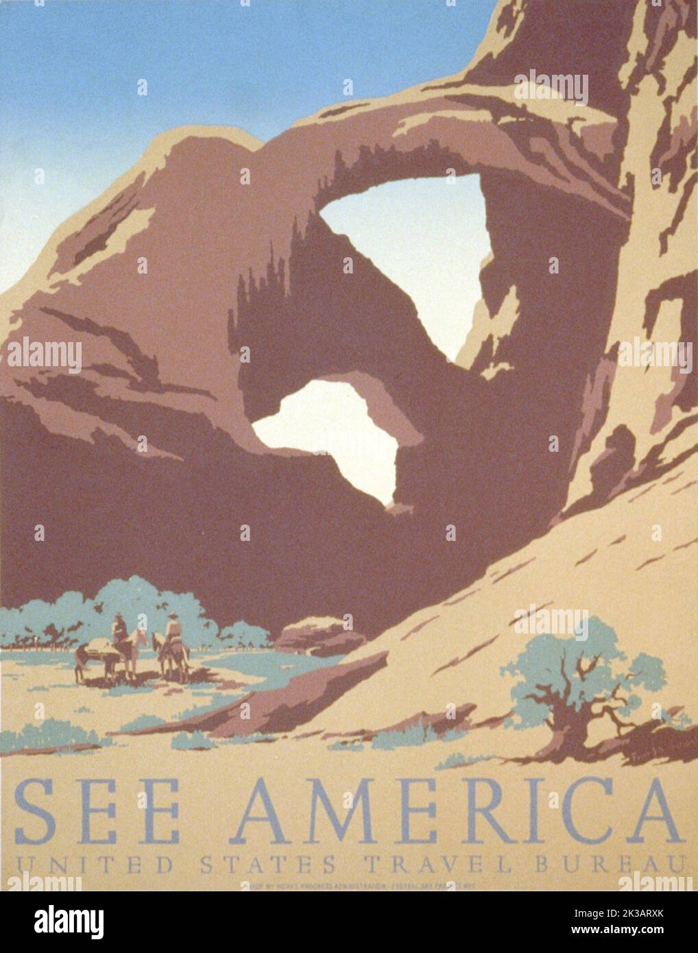 Old See America travel poster promoting tourism in the United States of ...