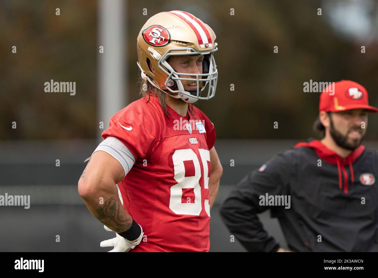 Sep 21, 2022; Santa Clara, California, USA; San Francisco 49ers tight ...