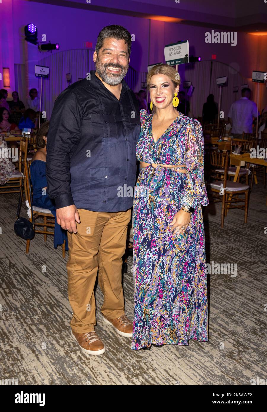 MIAMI, FL - SEP 24:Francisco Chung and Anna del Rio Chung are seen ...
