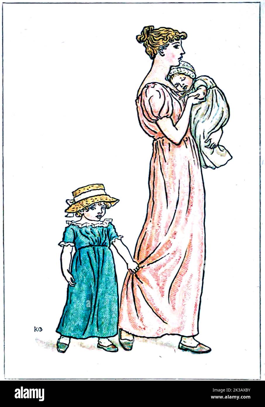 Kate Greenaway's Almanac for July 1893 Stock Photo - Alamy