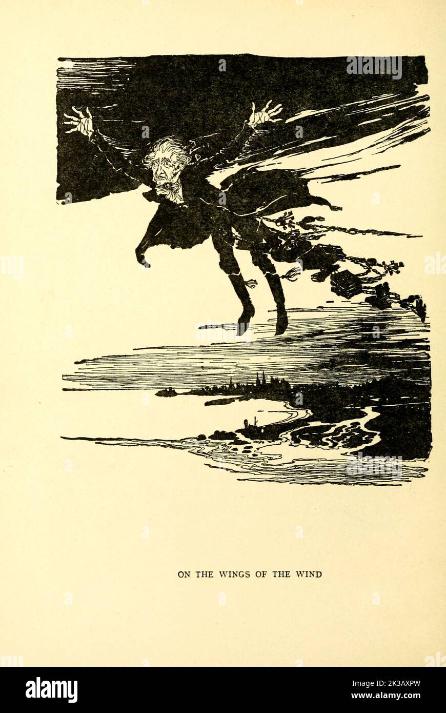 On the wings of the wind Illustrated by Arthur Rackham from the book ...