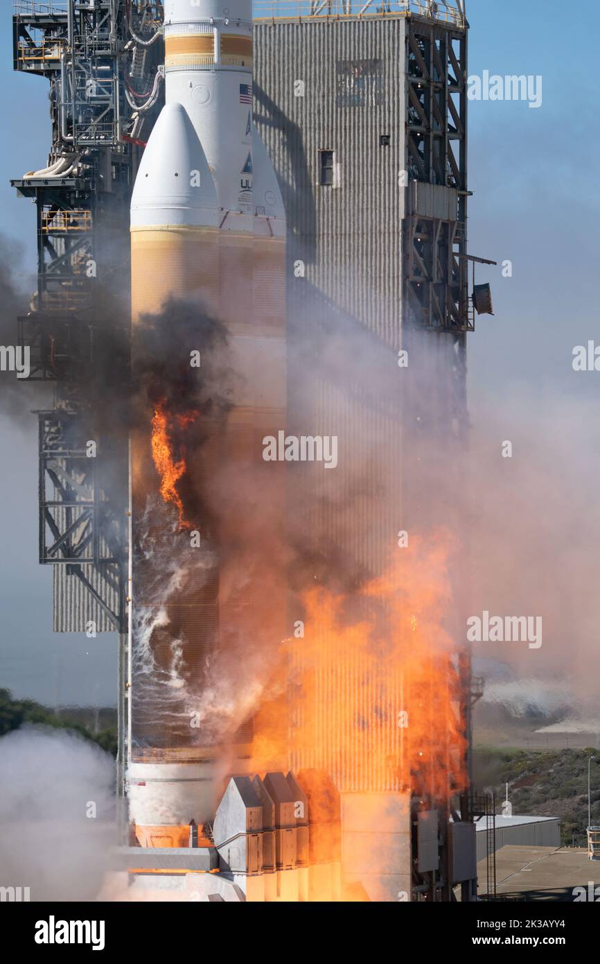 Sep 24, 2022; Lompoc, California, USA; The Delta IV Heavy rocket ...