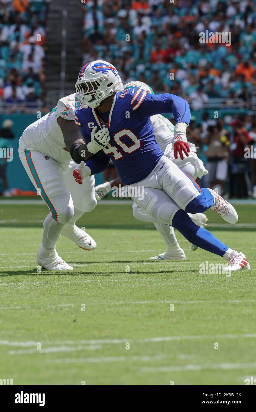Sunday, September 25, 2022; Miami Gardens, FL USA; Buffalo Bills ...