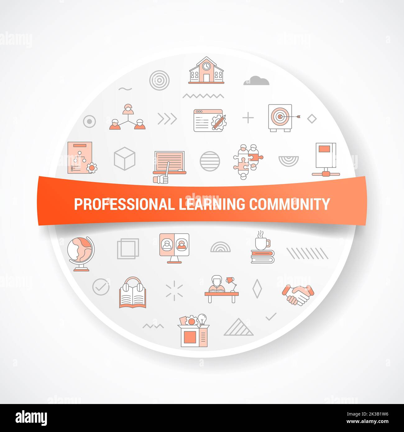 plc professional learning community concept with icon concept with ...