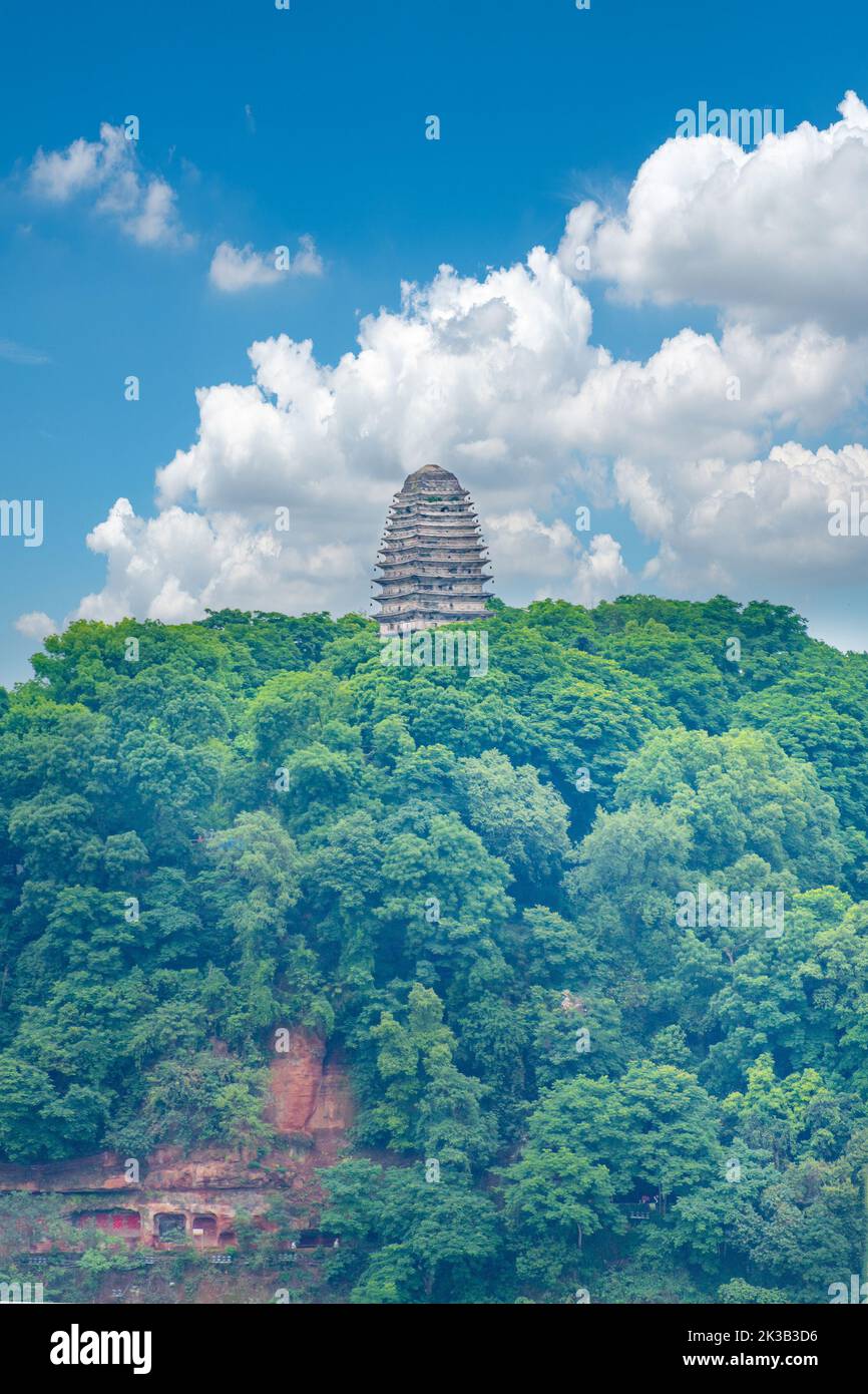 Beautiful Scenery of Leshan Giant Buddha Scenic Area, Sichuan Province ...