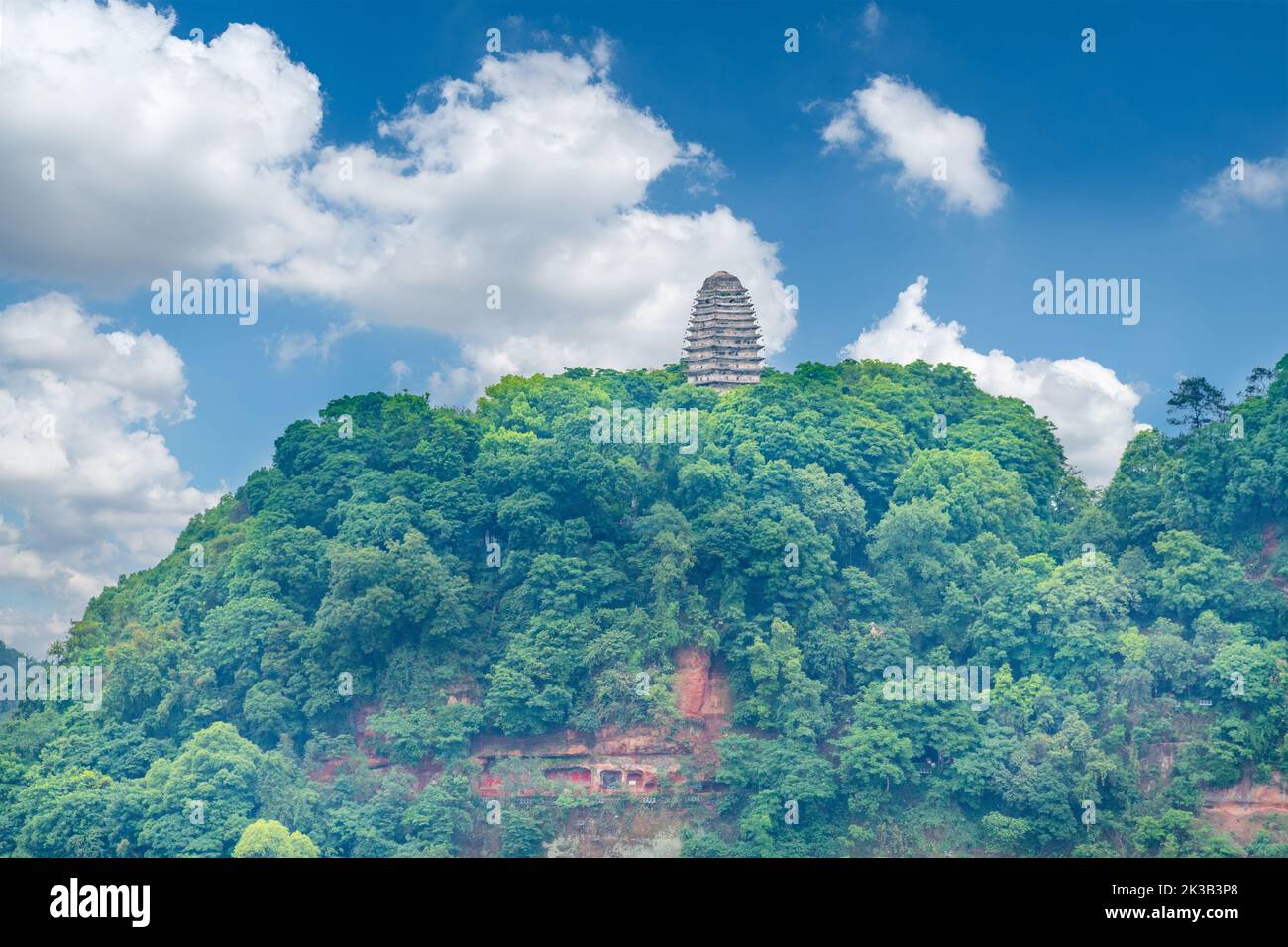 Beautiful Scenery of Leshan Giant Buddha Scenic Area, Sichuan Province ...