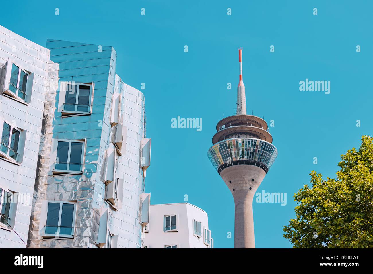 Rheinturm Tv Tower - is a famous travel and sightseeing landmark of ...