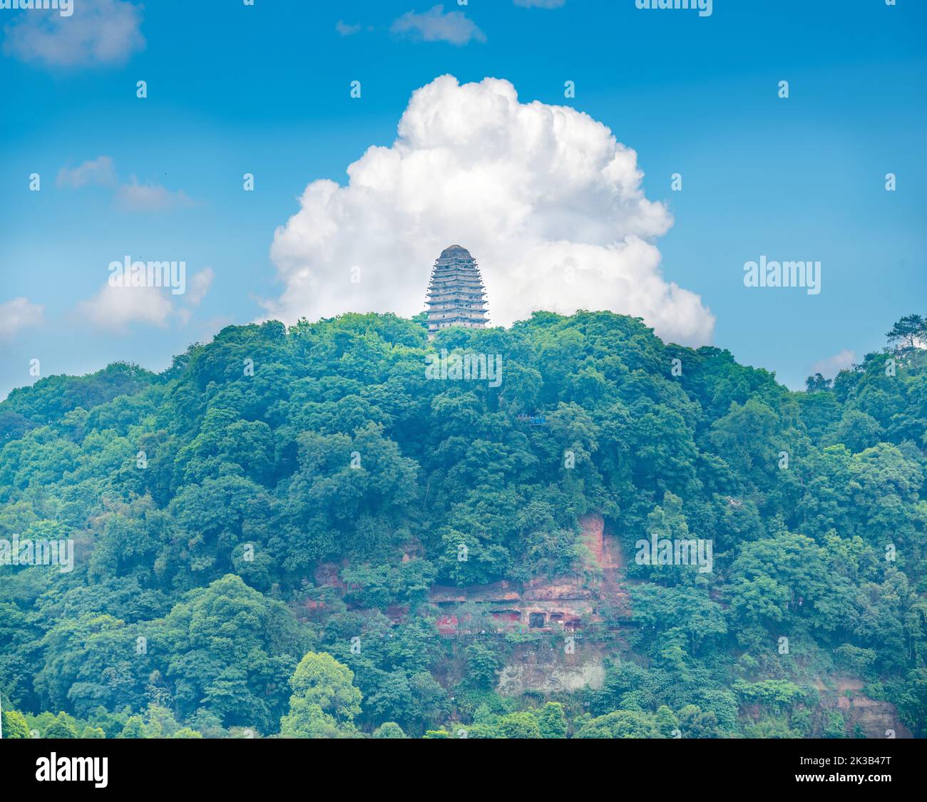 Beautiful Scenery of Leshan Giant Buddha Scenic Area, Sichuan Province ...