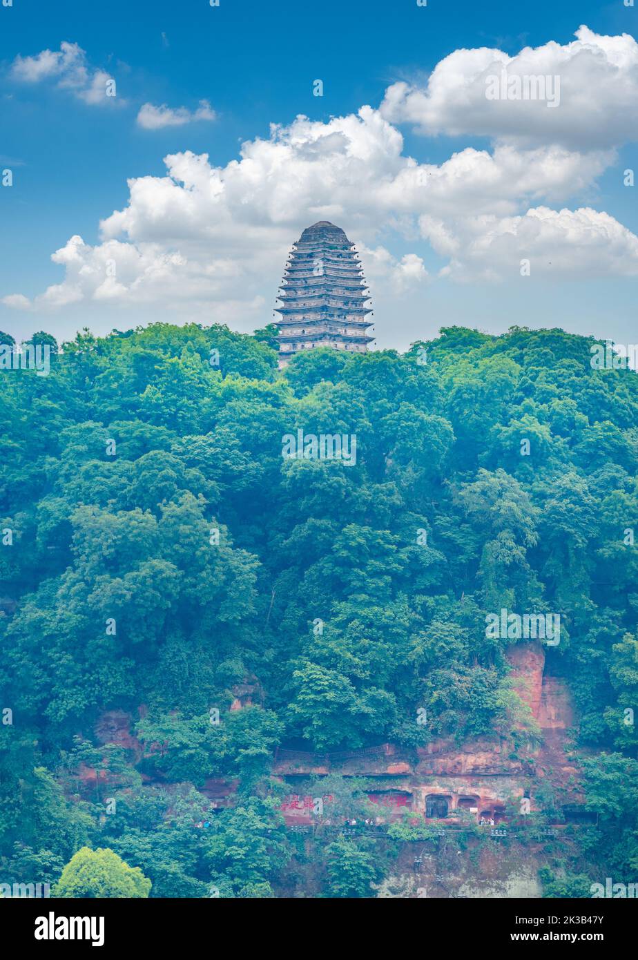 Beautiful Scenery of Leshan Giant Buddha Scenic Area, Sichuan Province ...