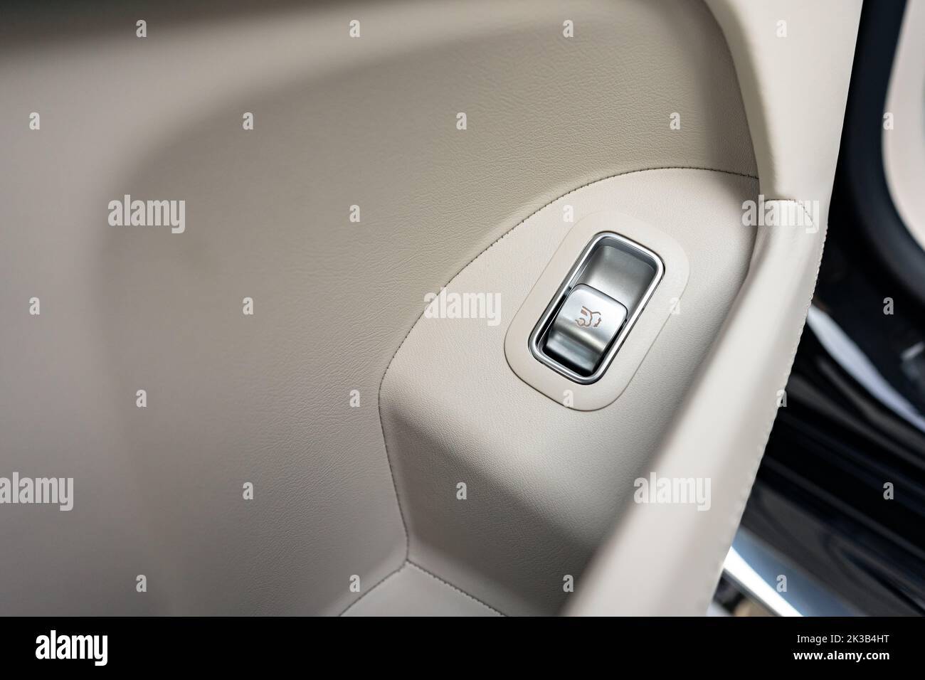 Front handle door panel with buttons of a luxury car Stock Photo - Alamy