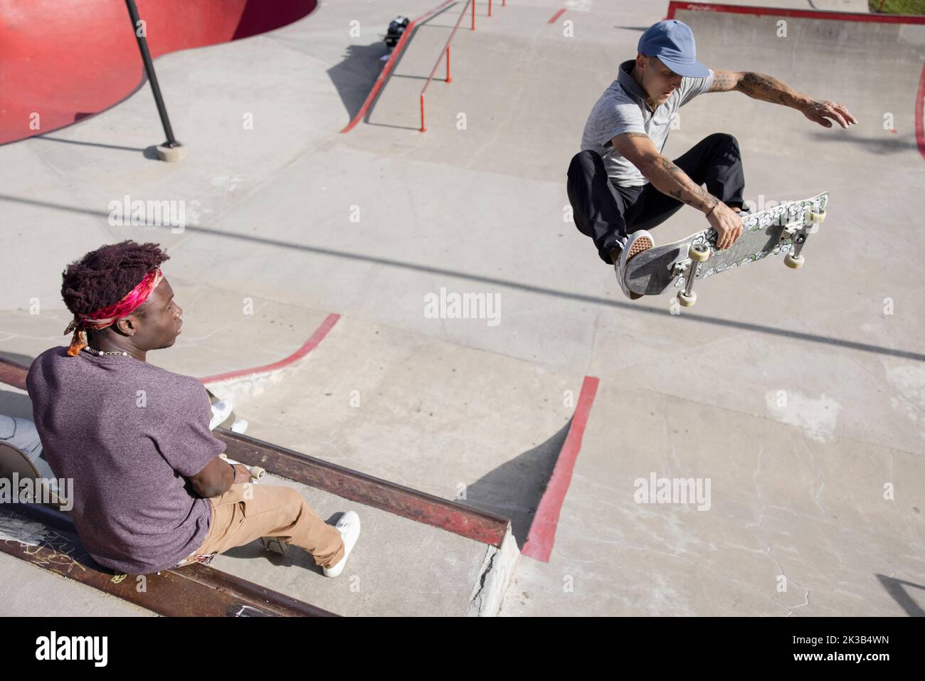 Skaters Doing Tricks