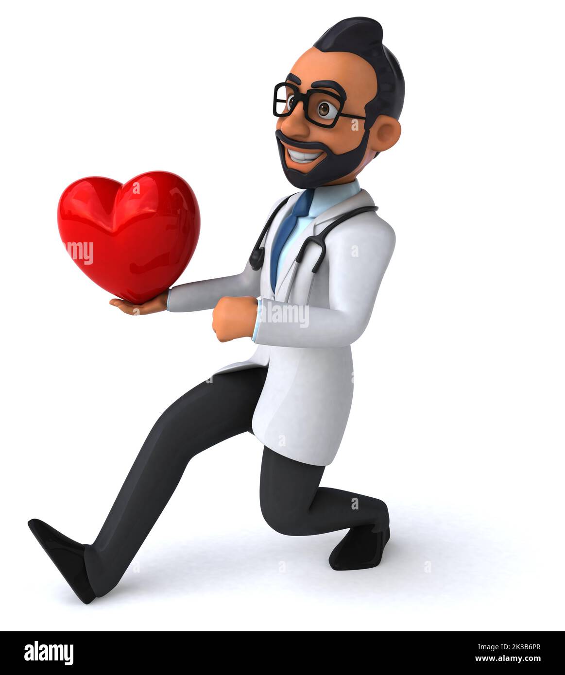 Fun 3D cartoon indian doctor Stock Photo - Alamy