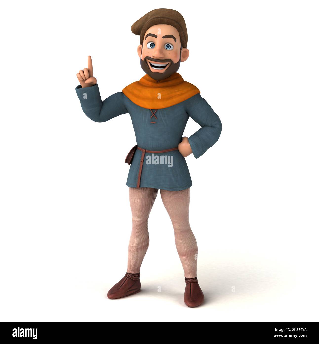 Fun 3D cartoon medieval man Stock Photo - Alamy
