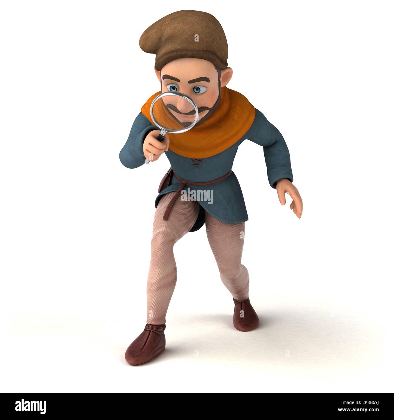Fun 3D cartoon medieval man Stock Photo - Alamy