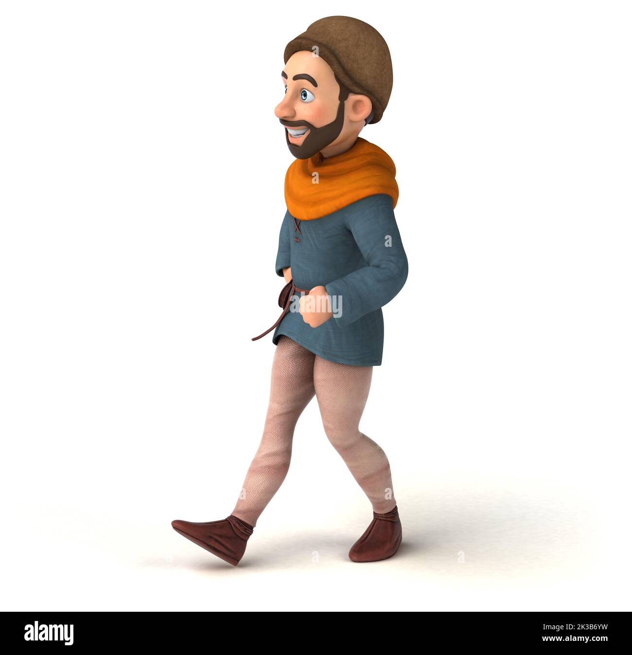Fun 3D cartoon medieval man Stock Photo - Alamy