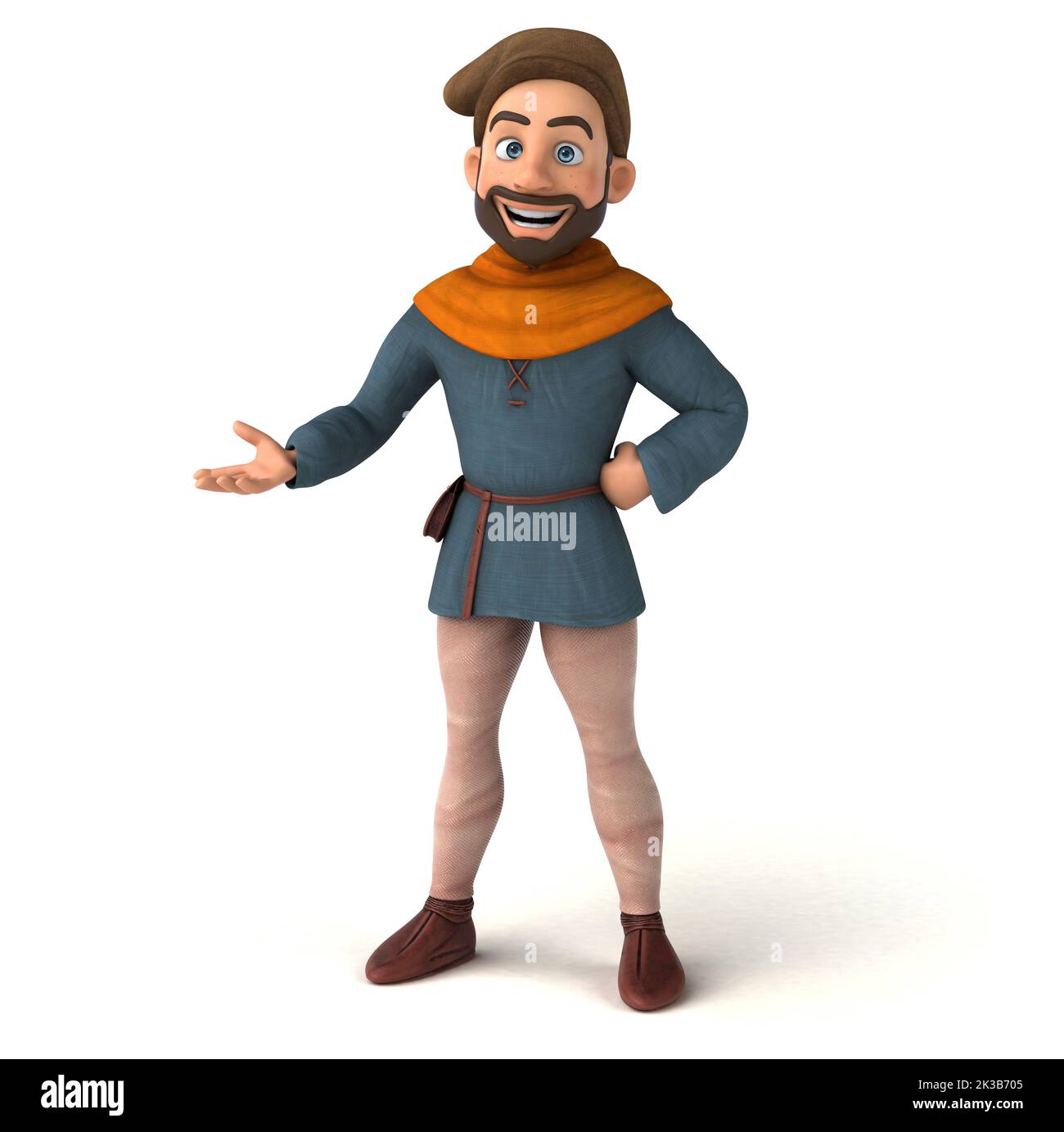 Fun 3D cartoon medieval man Stock Photo - Alamy