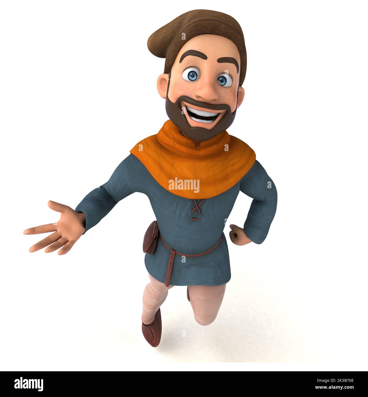 Fun 3D cartoon medieval man Stock Photo - Alamy