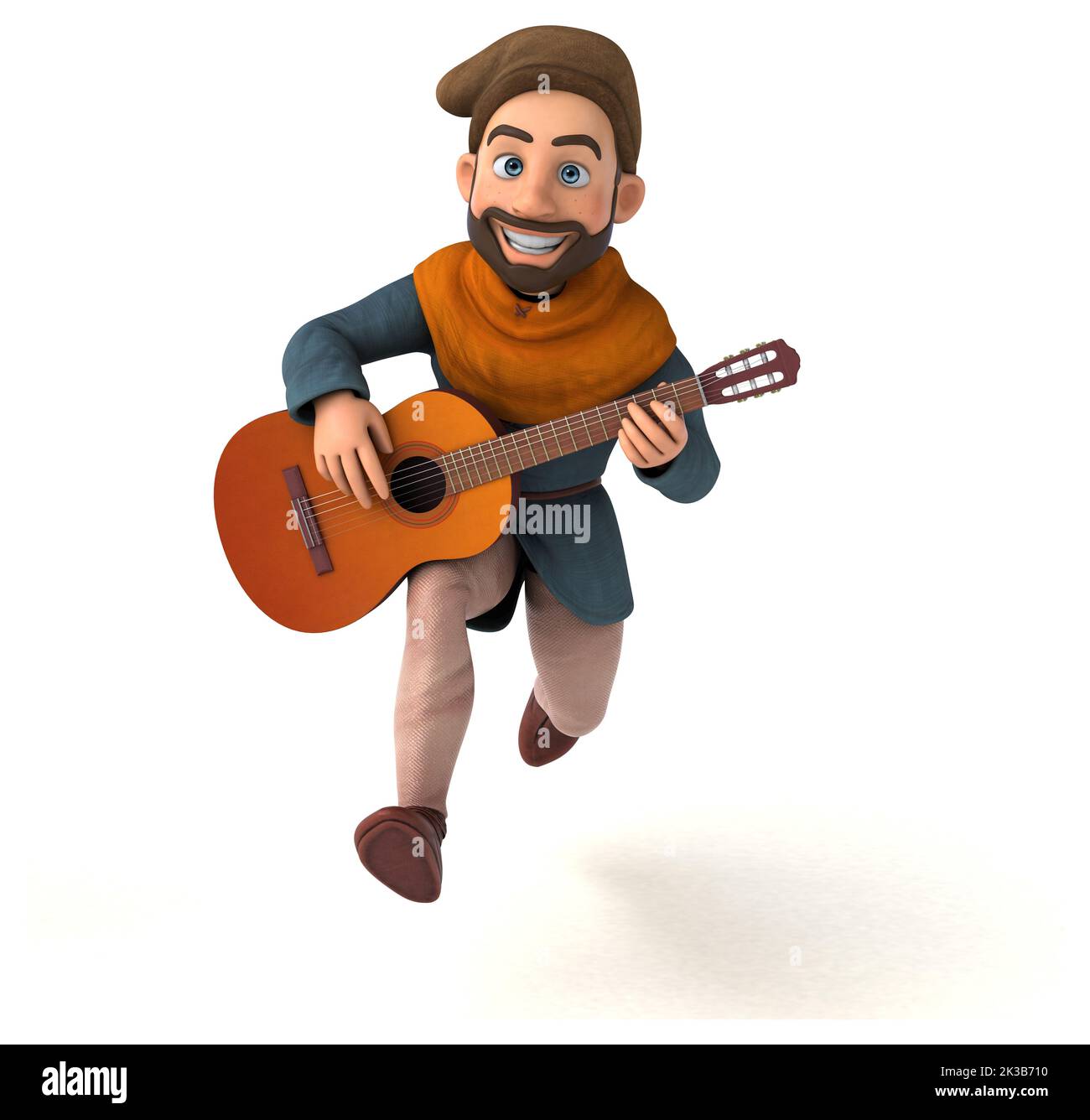 Fun 3D cartoon medieval man Stock Photo - Alamy