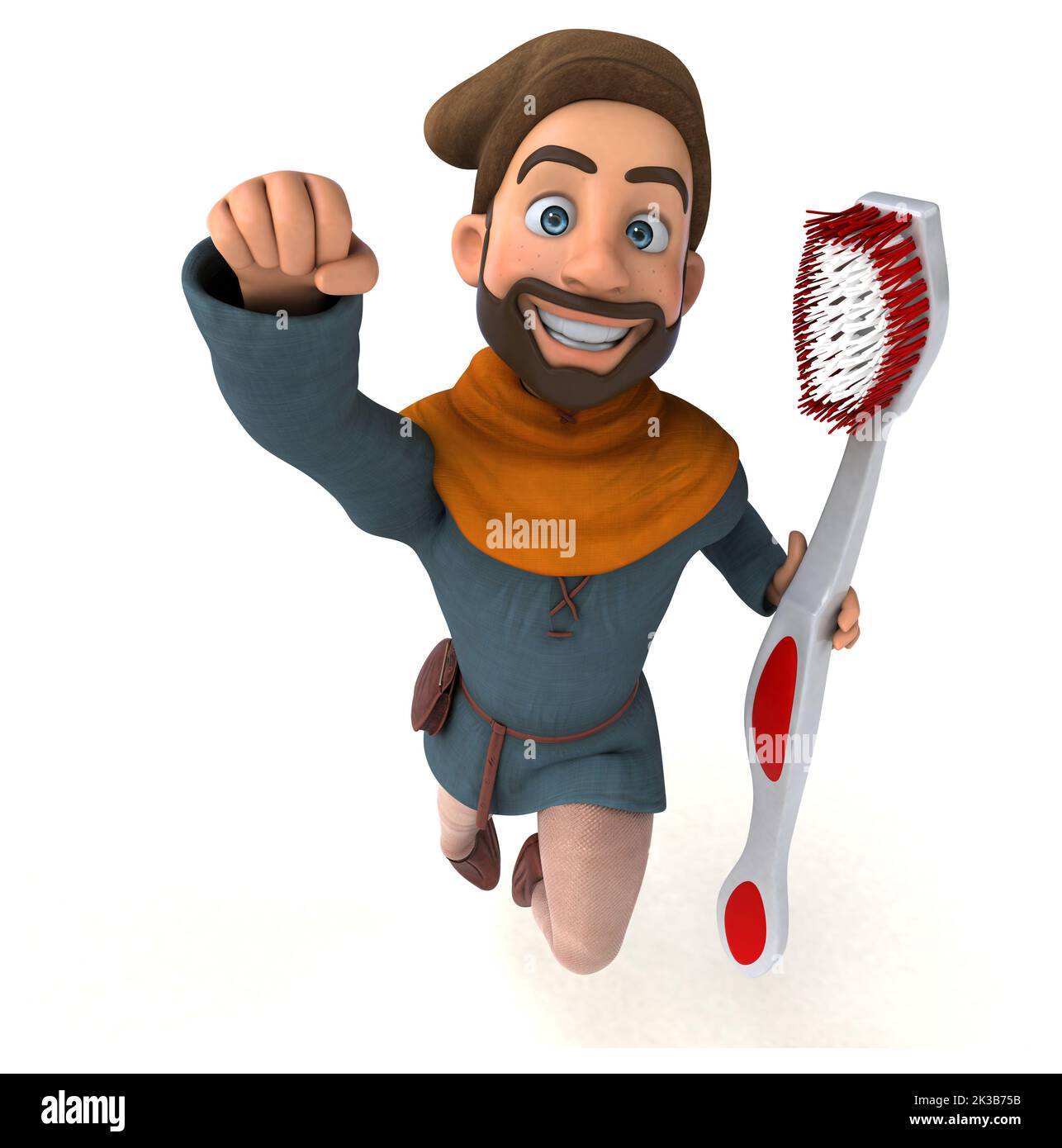 Fun 3D cartoon medieval man Stock Photo - Alamy