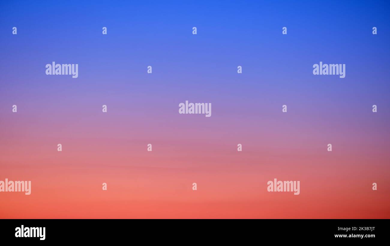 Gradient on the evening sky red blue color, beautiful copy space ...