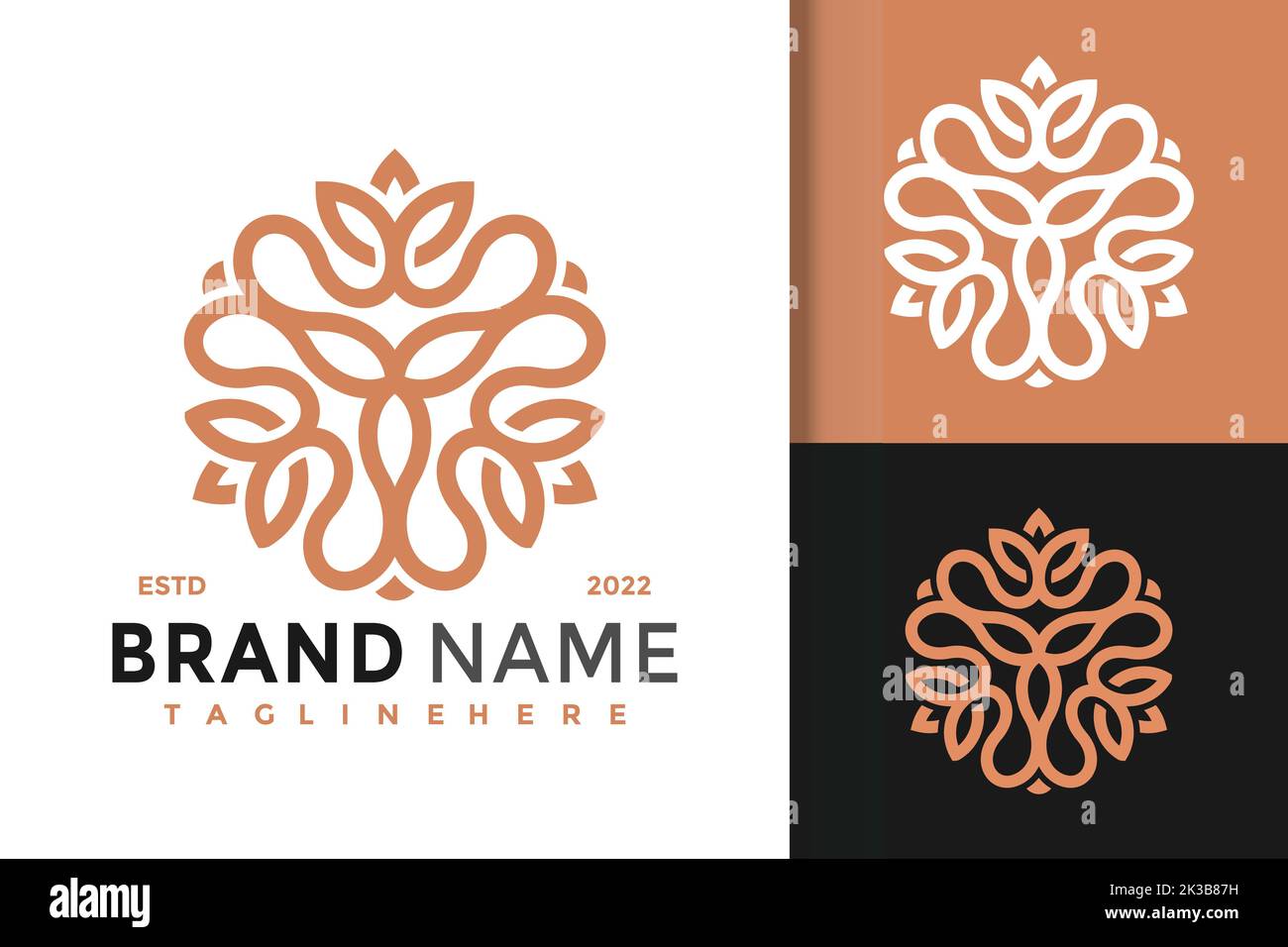 A design of brand name Elegant Modern Logo Template on white background ...