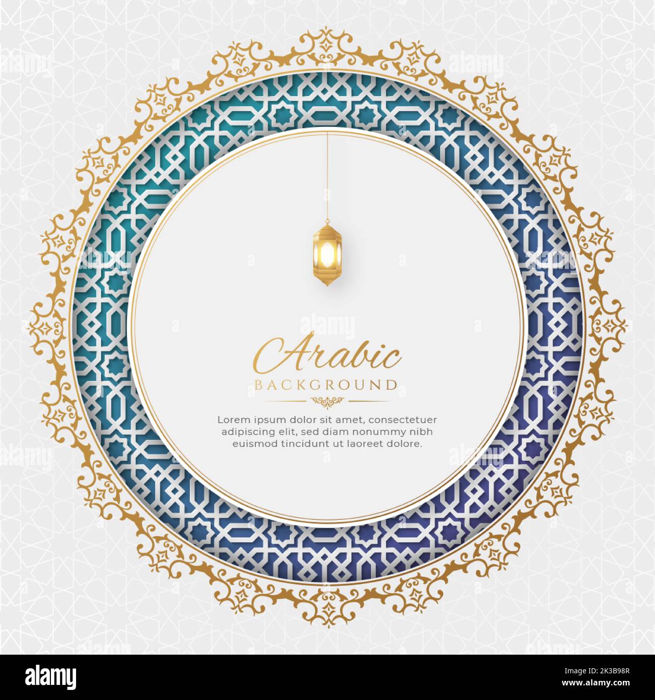 Arabic Islamic Elegant White and golden Luxury Ornamental Background ...