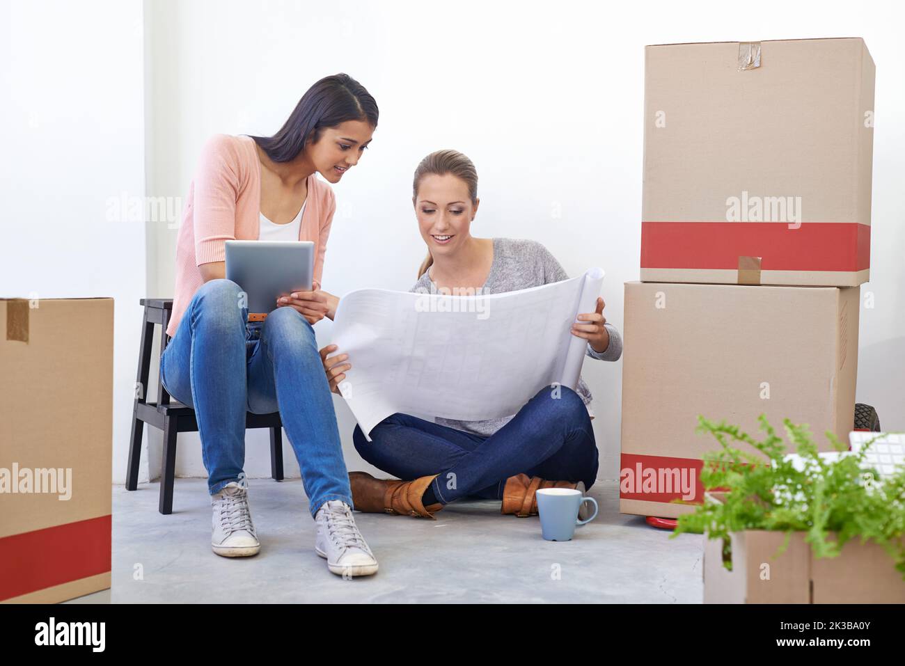 These floor plans are amazing. two female entrepreneurs planning out ...