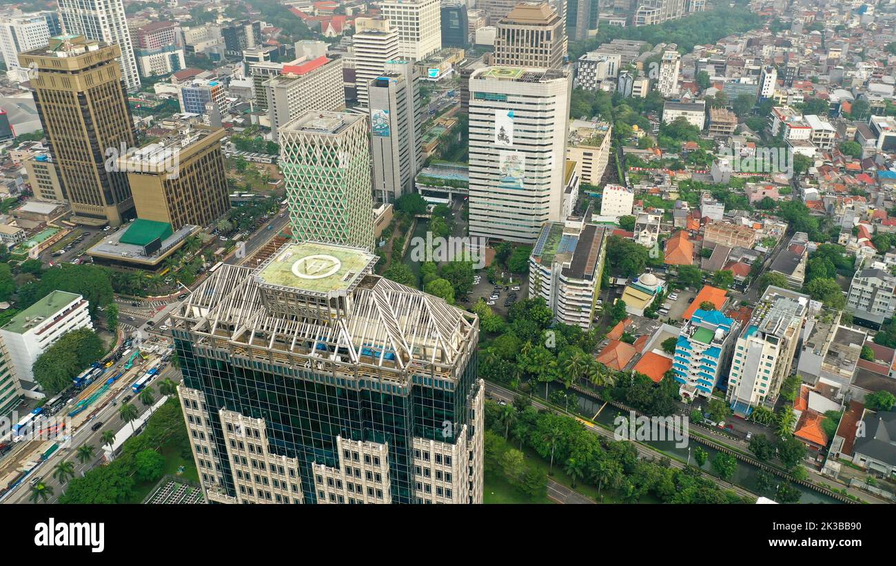 A view of the buildings in the Central Jakarta area, precisely in the ...