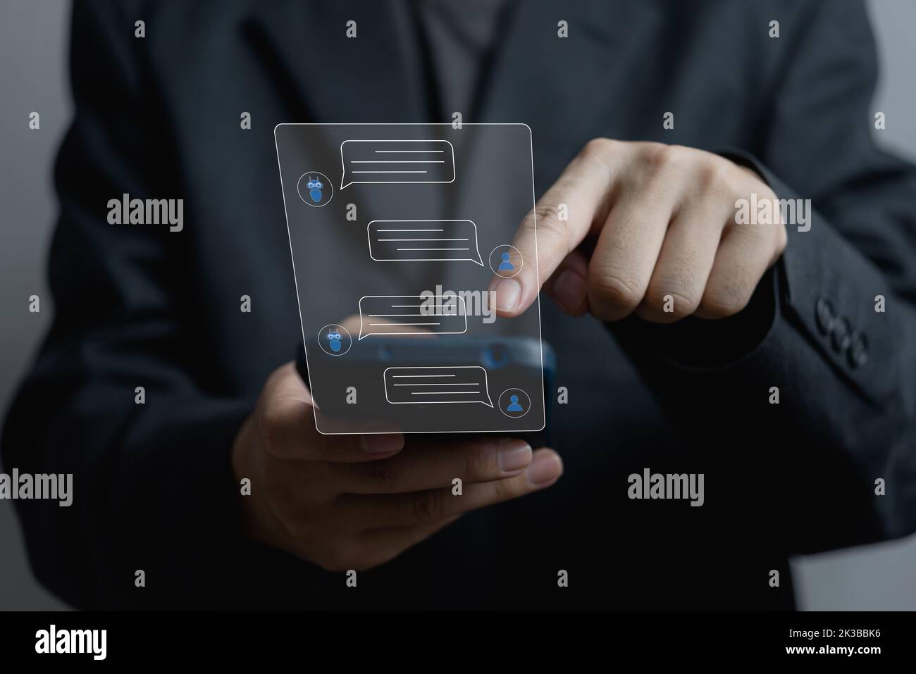 AI Chatbot service smart digital customer service.Artificial ...