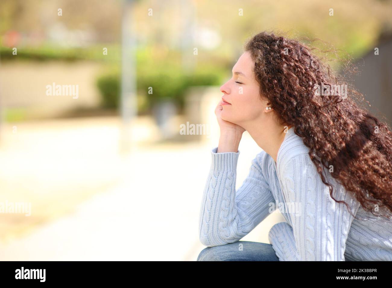 Teen girl resting eyes closed hi-res stock photography and images - Alamy