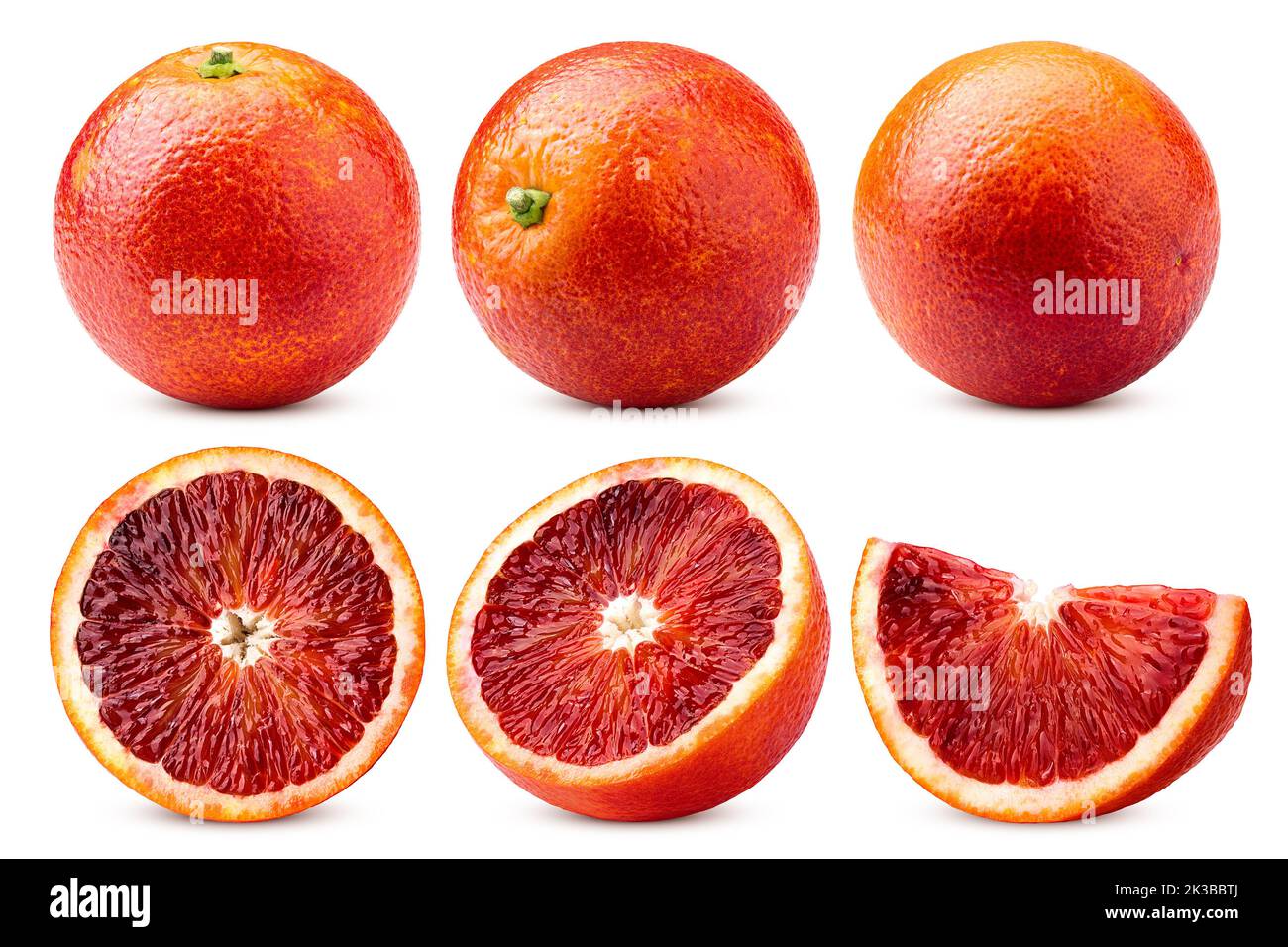 red blood orange, isolated on white background, clipping path, full ...