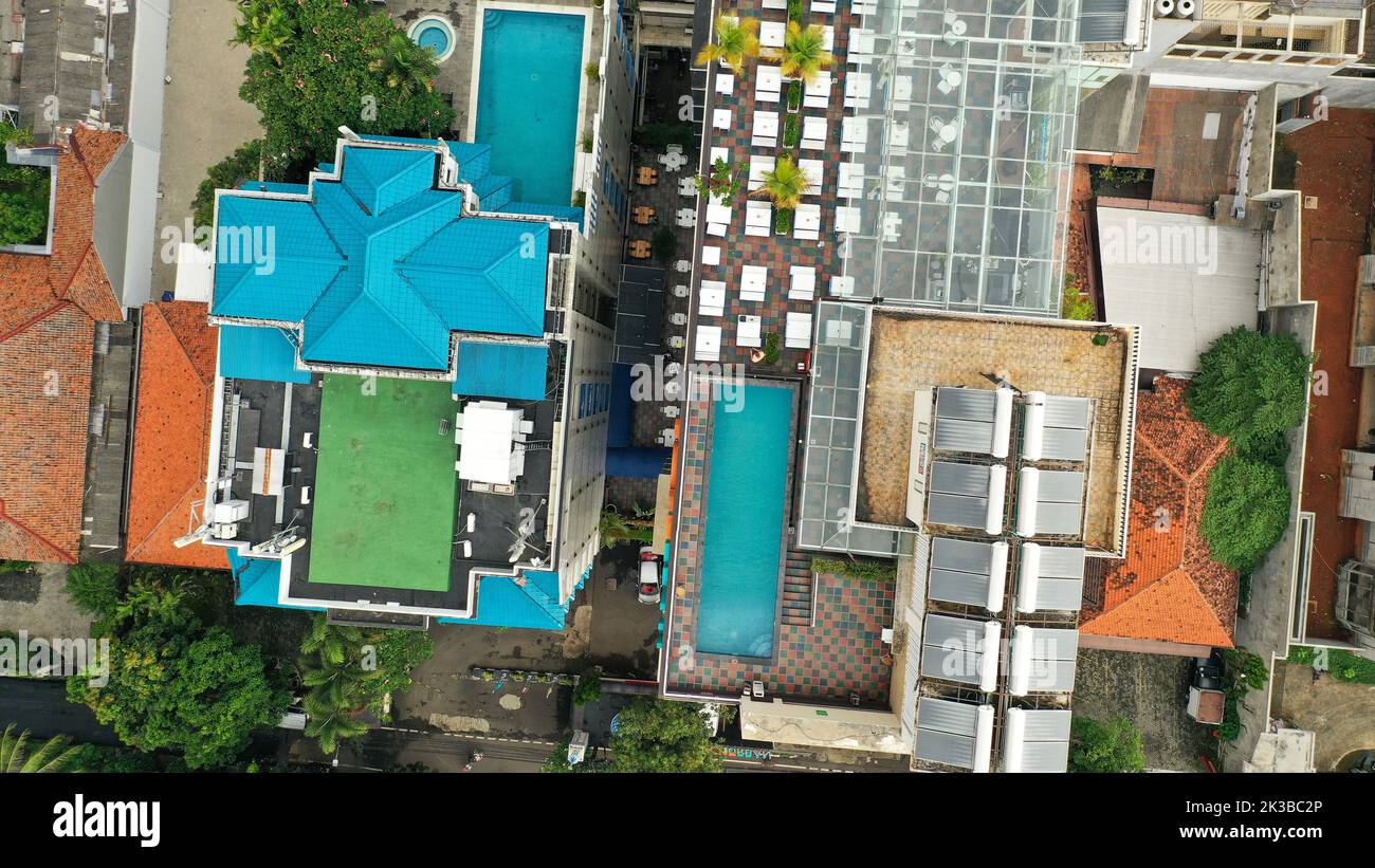 Top down view of Jakarta residential district in Indonesia, the largest ...