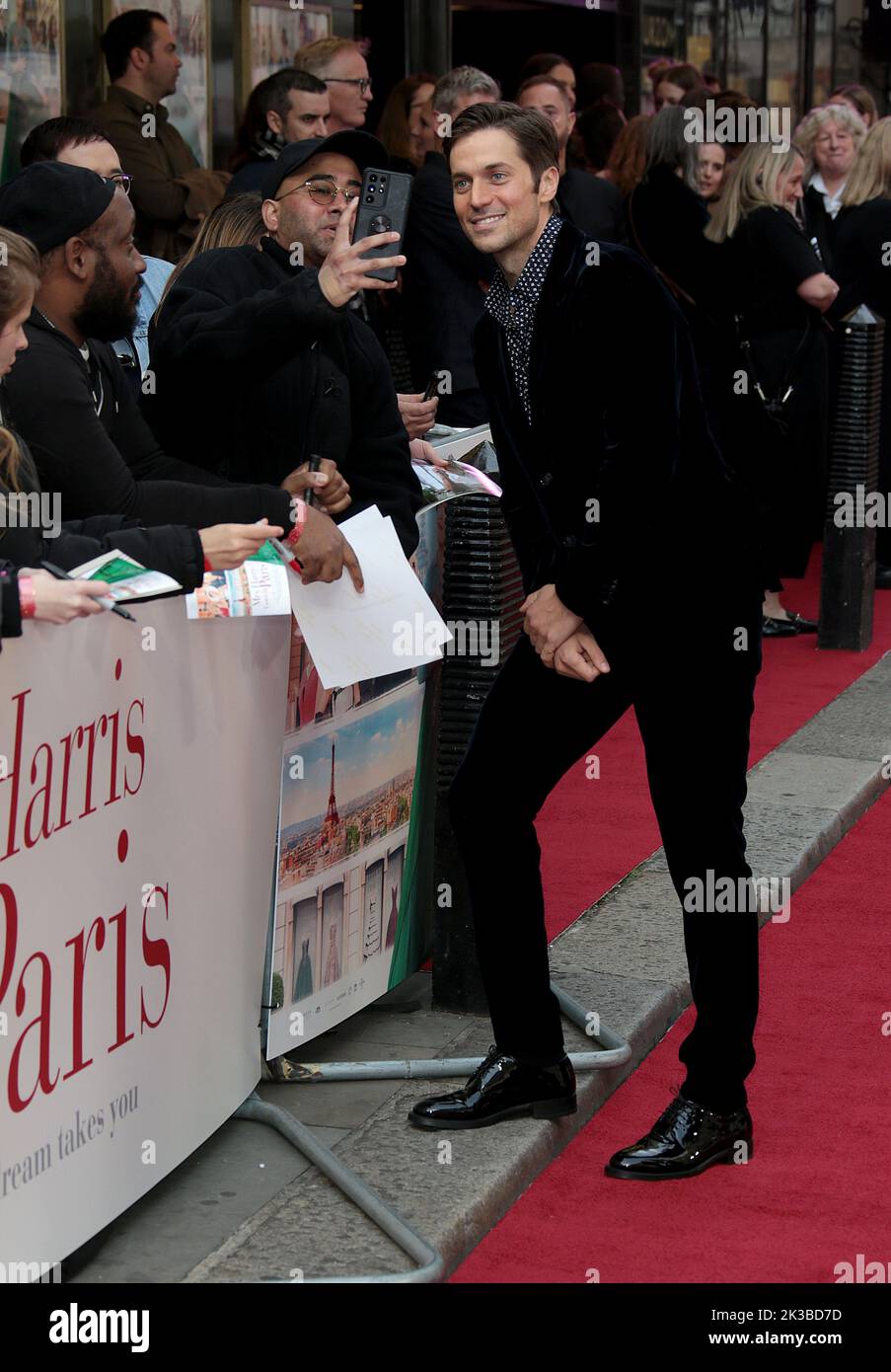 Sep 25, 2022 - London, England, UK - Lucas Bravo attending Mrs Harris ...
