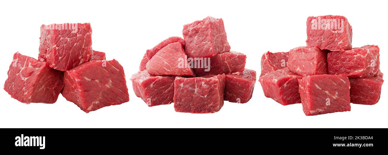 meat, beef, isolated on white background, clipping path, full depth of ...