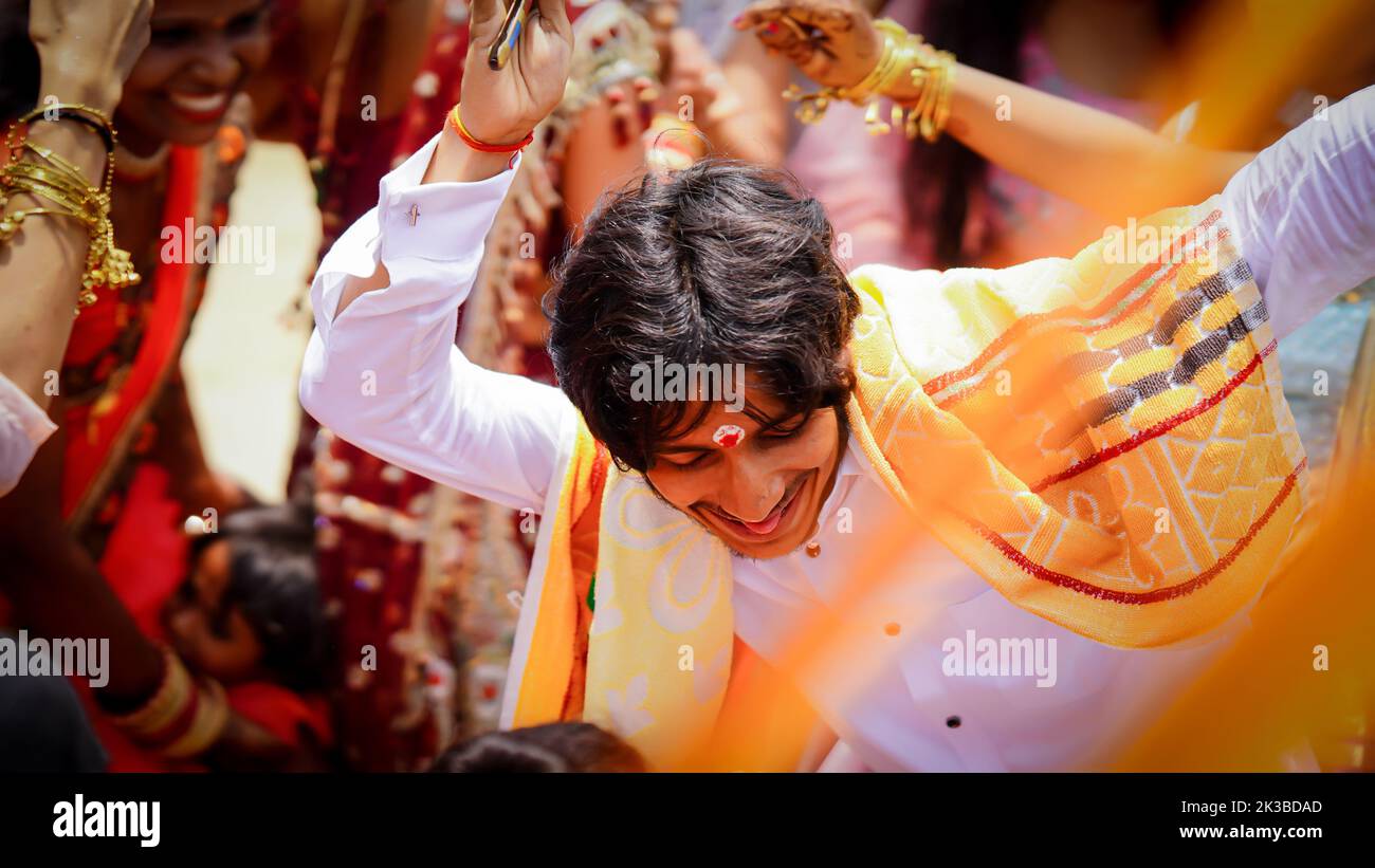 Cheerful man in party hi-res stock photography and images - Alamy