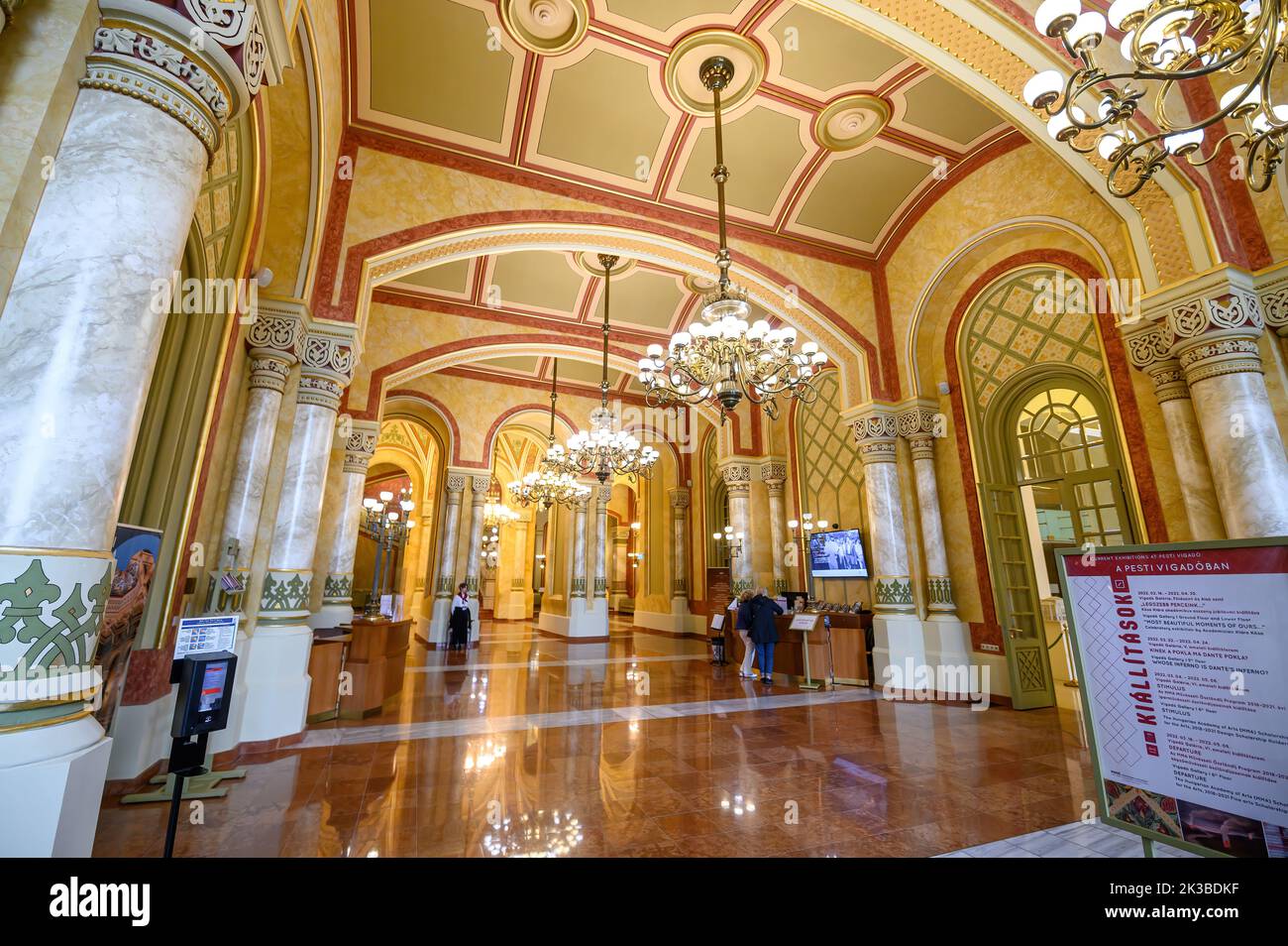 Budapest, Hungary. Interior of the Vigado Concert Hall, Budapest's ...