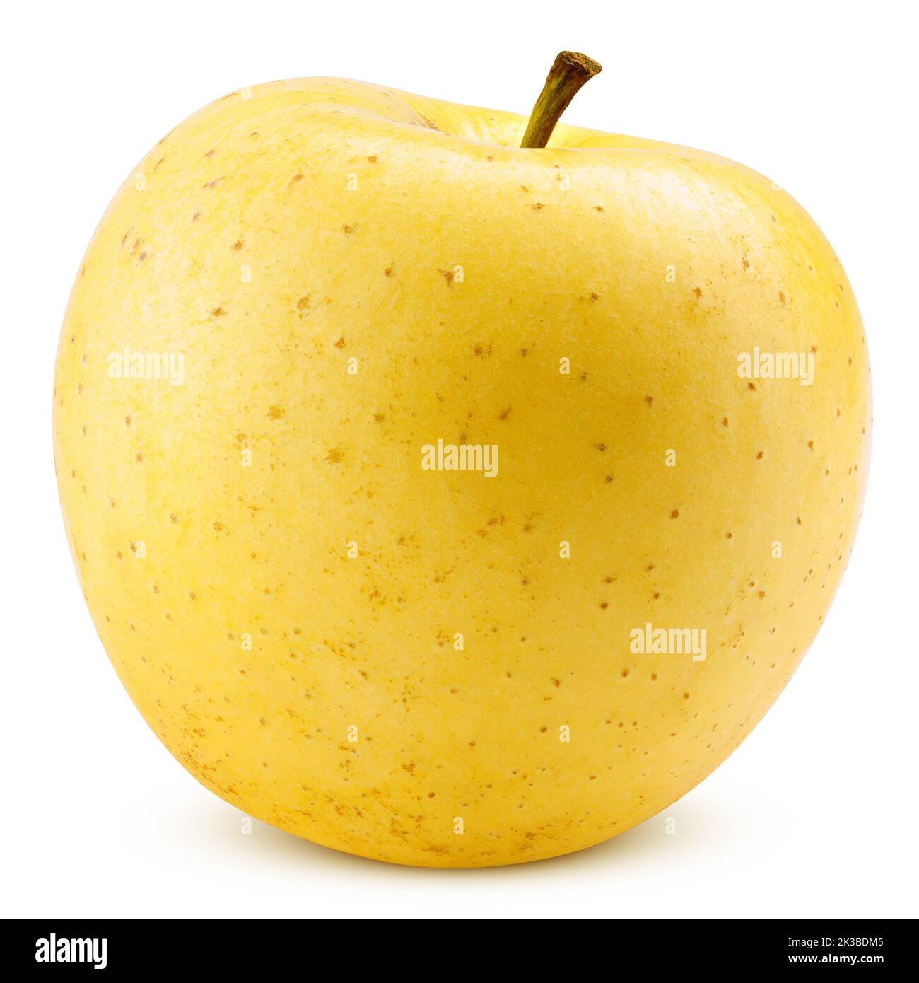 yellow apple isolated on white background, clipping path, full depth of ...