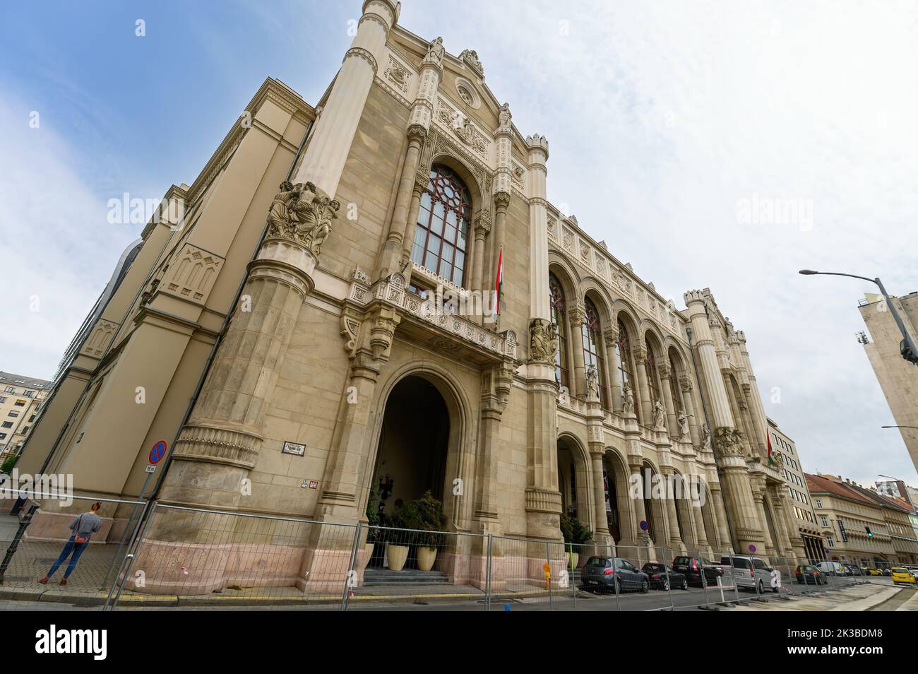 Budapest, Hungary. Facade of the Vigado Concert Hall, Budapest's second ...