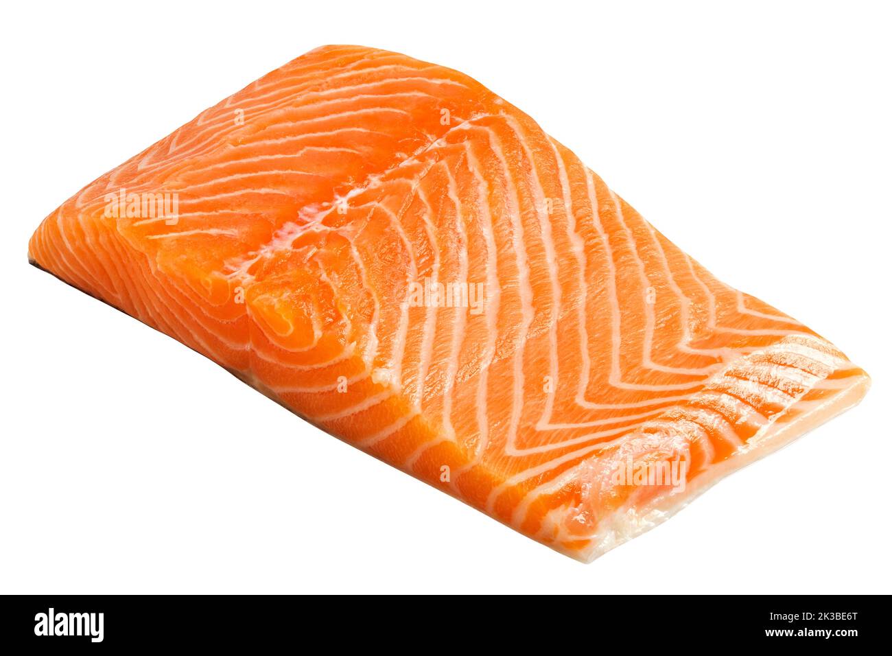 raw salmon, fish isolated on white background, clipping path, full ...
