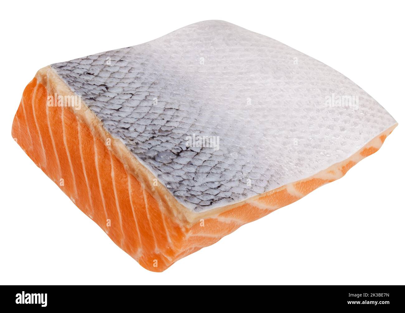 raw salmon, fish isolated on white background, clipping path, full ...
