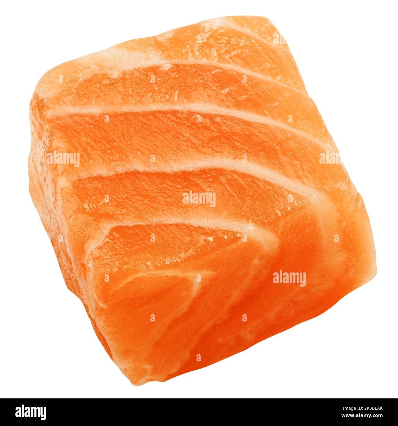 raw salmon, fish isolated on white background, clipping path, full ...