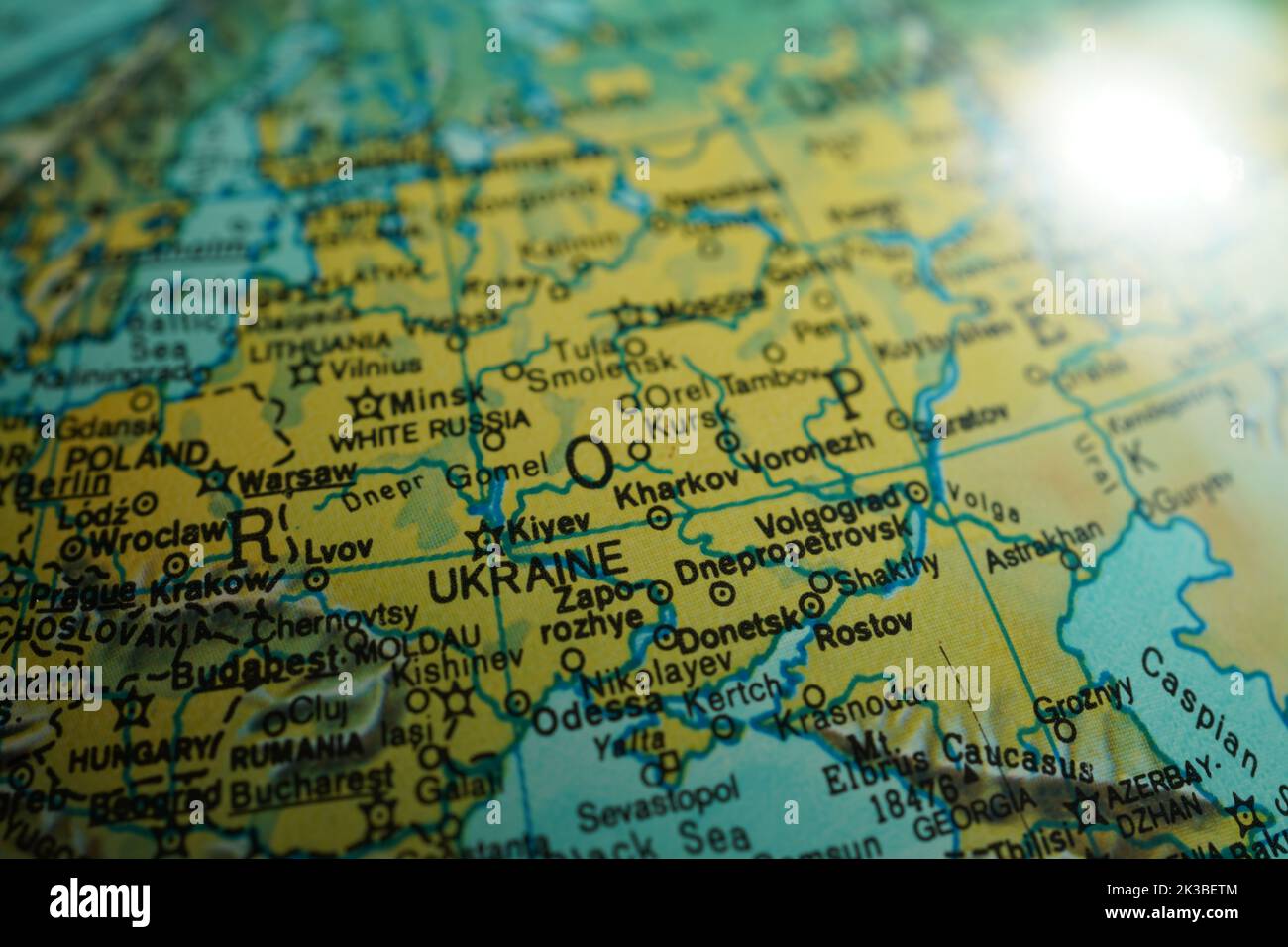 ukraine location on globe