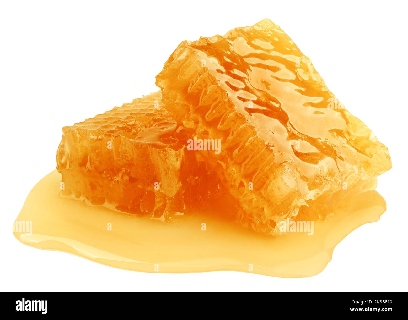Honeycomb isolated on white background, clipping path, full depth of ...