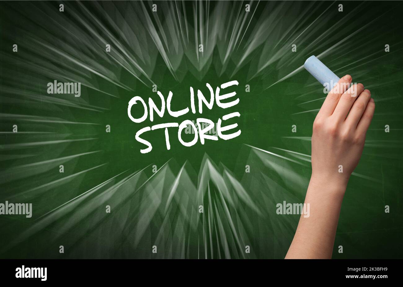Hand drawing online shopping concept Stock Photo - Alamy