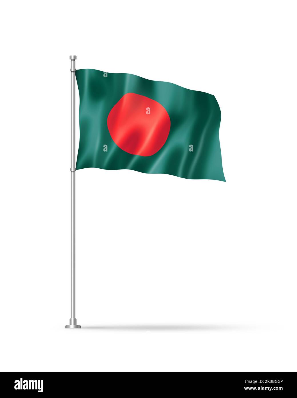 Bangladesh flag, 3D illustration, isolated on white Stock Photo - Alamy