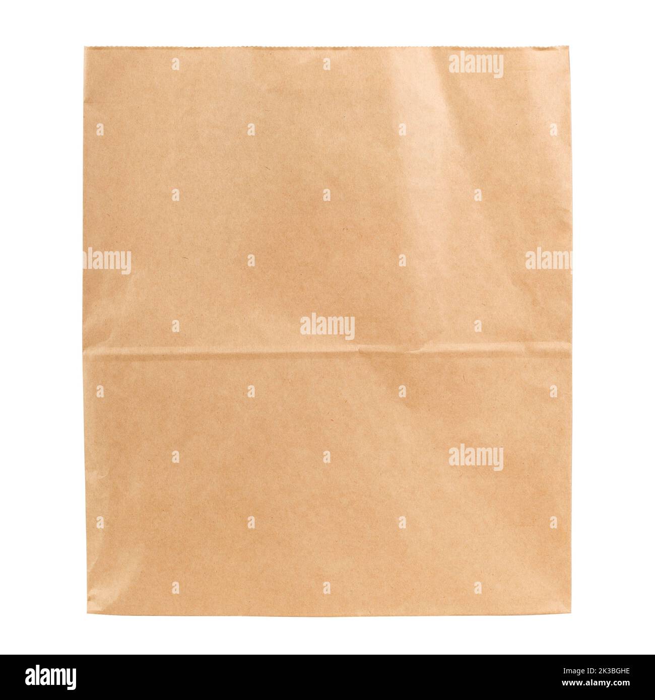 Brown paper bag isolated on white background, clipping path, full depth ...