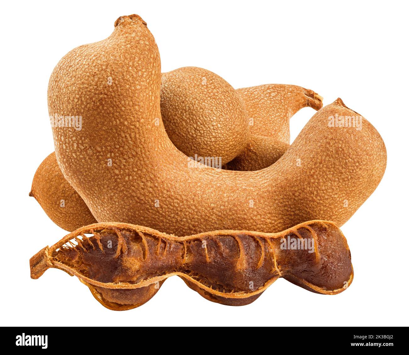 tamarind, isolated on white background, clipping path, full depth of ...