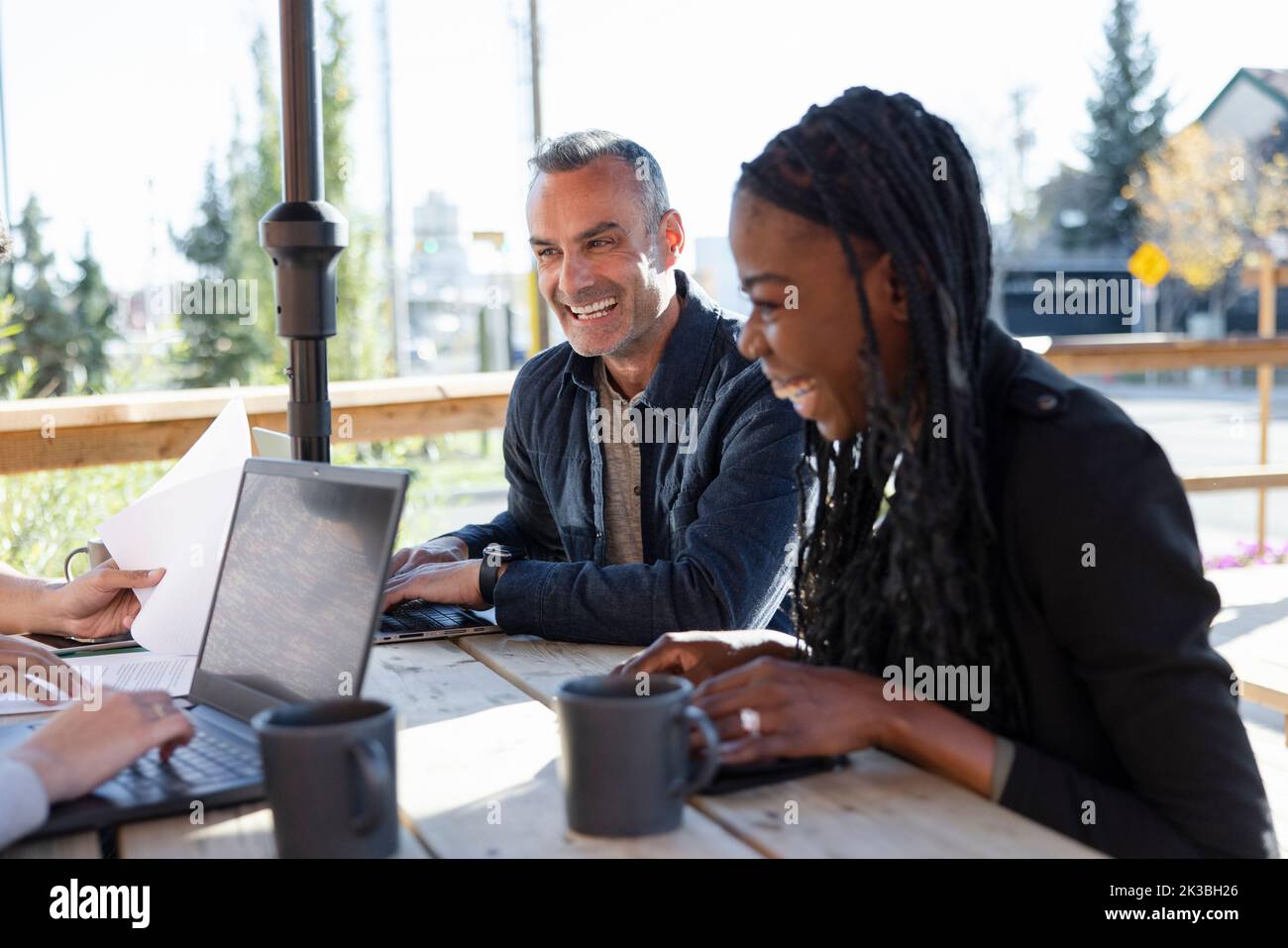 Cafe with two people at table hi-res stock photography and images - Alamy