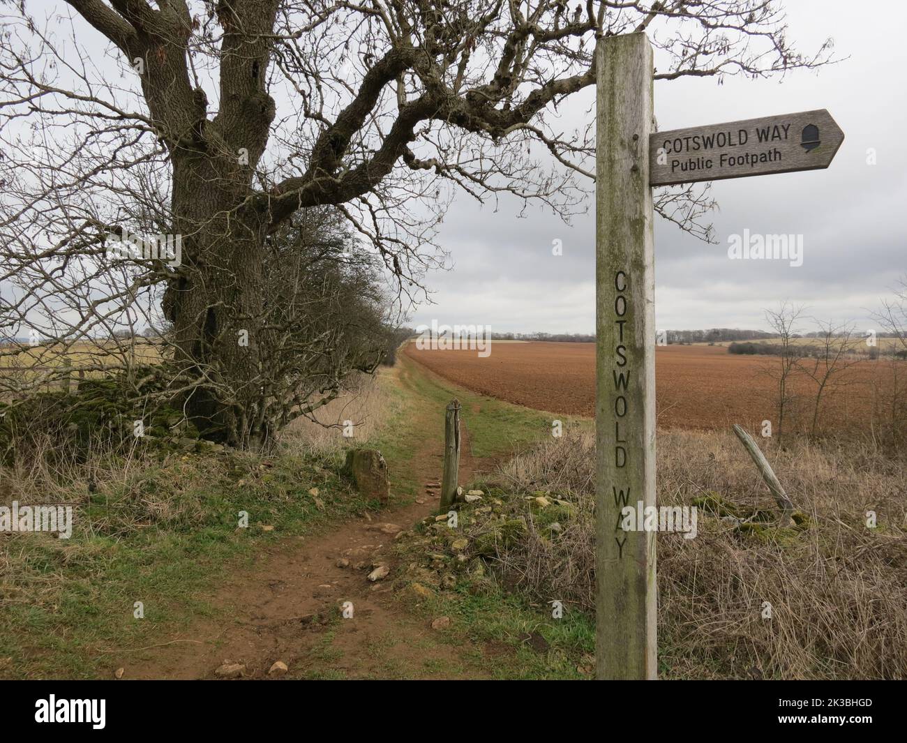 Cotswold Way long distance footpath National Trail. The Cotswolds AONB ...